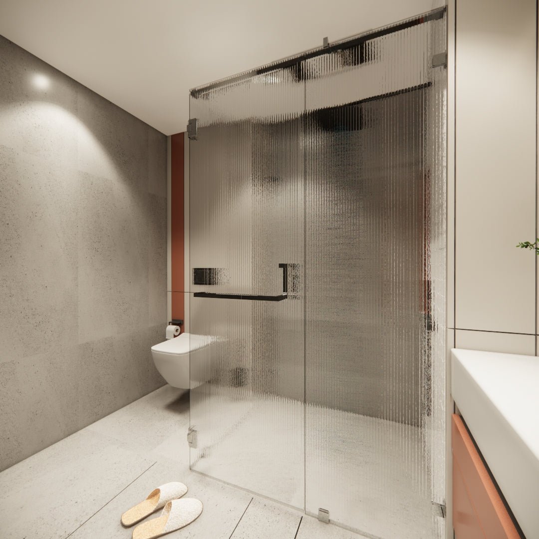 Premium L-Type Chrome Fluted Shower Enclosures – BathStory