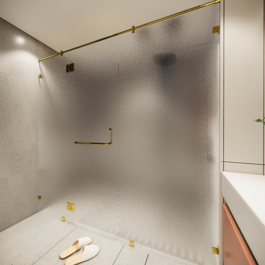 Swing Gold Frosted Shower - Pure Bath Luxury – BathStory